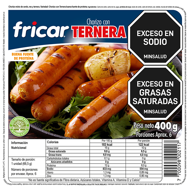 Puré cremoso con Chorizos con Ternera Fricar - Fricar
